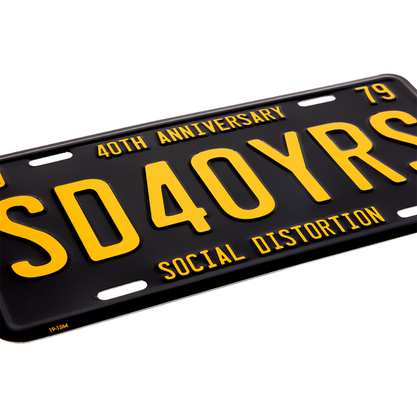 40 Years License Plate - Social Distortion Official Store