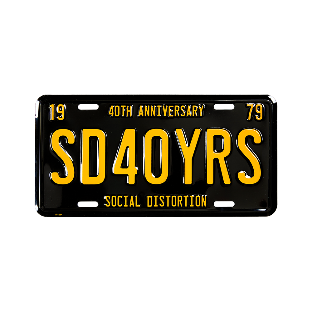 40 Years License Plate - Social Distortion Official Store