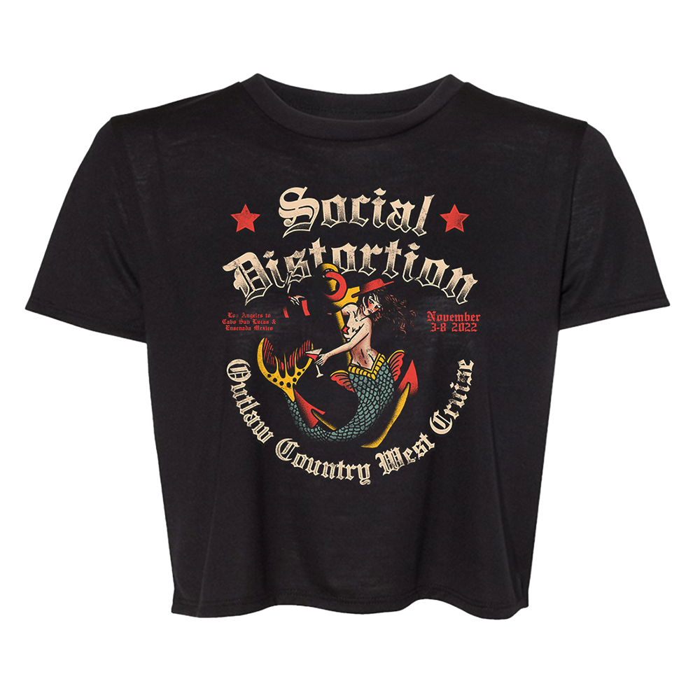 Outlaw Cruise Crop T Shirt Social Distortion Official Store Outlaw Cruise Crop T Shirt Social Distortion Official Store
