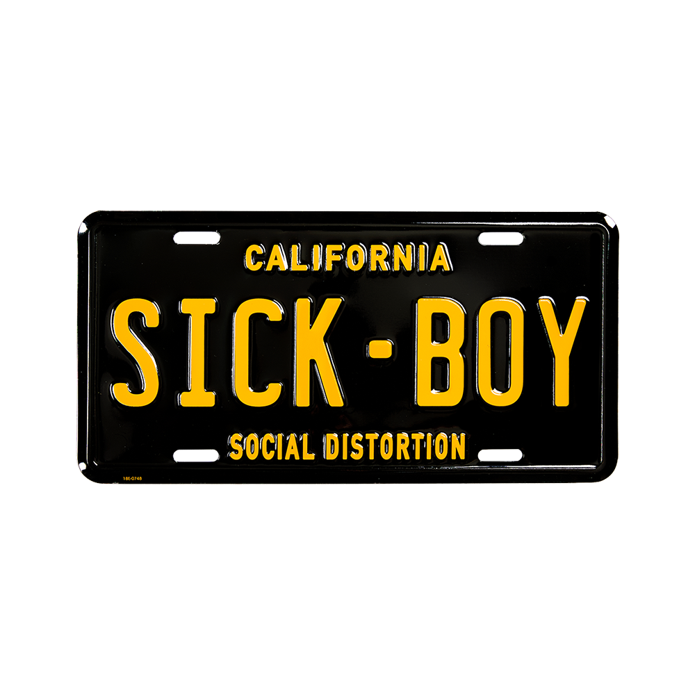 Sick Boy License Plate - Social Distortion Official Store