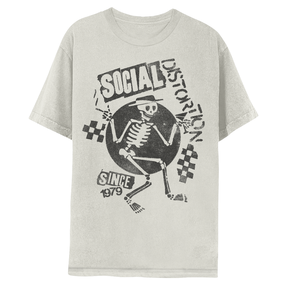 Speakeasy Checkered Skelly T-Shirt - Social Distortion Official Store